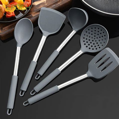 Epoch Home Kitchen Supplies Stainless Steel Silicone Shovel Soup Spoon Colander Spatula Frying