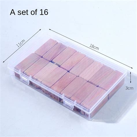 16pcs Of Pottery Wood Texture Texture Seal Solid W Vicedeal