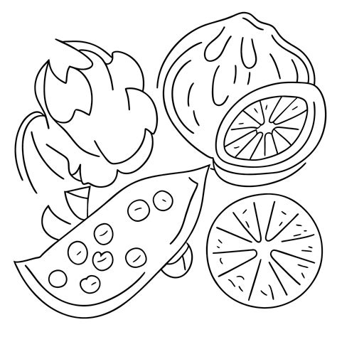 Colección De Varias Frutas Para El Verano Y Página De Libro Para