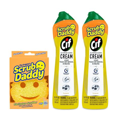 Scrub Daddy Og 2x Cif All Purpose Cleaning Cream Lemon Multi