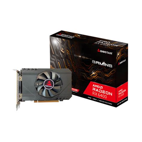 BIOSTAR AMD RADEON RX 6400 4GB GDDR6 การดจอ THREE B INTERTRADE