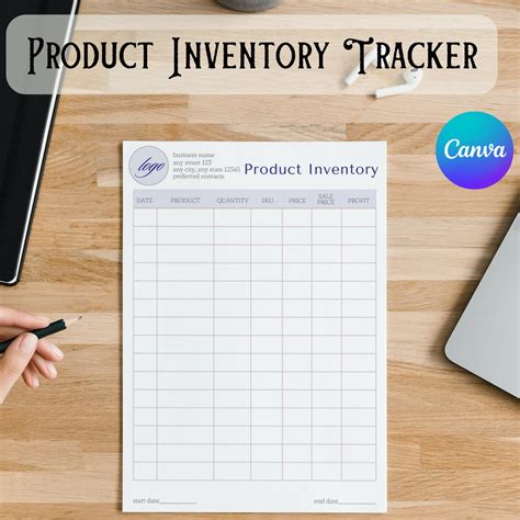 Editable Inventory Management Form Inventory Tracker PDF Product Inventory Editable Inventory