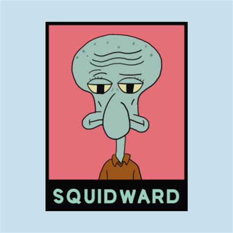 Squidward Ugly Face Squidward Pin Teepublic