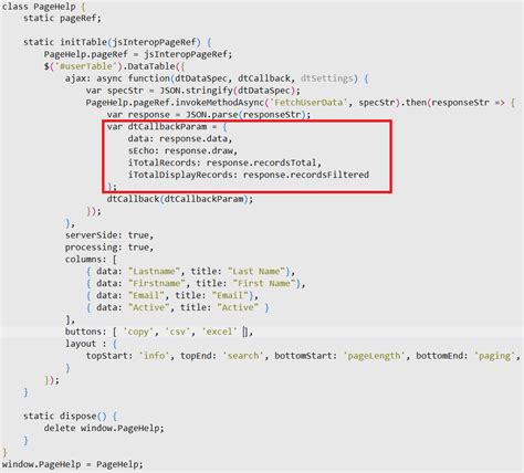 Why Does Server Side Callback Param Need Old Format DataTables Forums