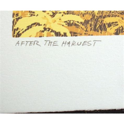 1980s After The Harvest Colorado Landscape Numbered Serigraph By