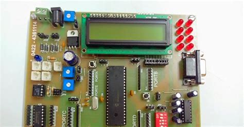 electronique carte de simulation pic 16f877a led blink lcd