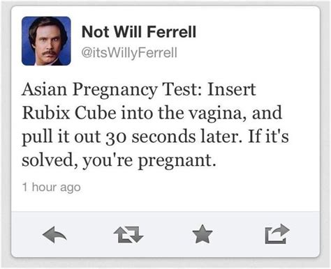 ﻿not will ferrell itswillyferrell asian pregnancy test insert rubix