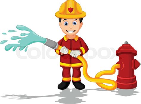Firefighters Cartoon Stock Vector Colourbox
