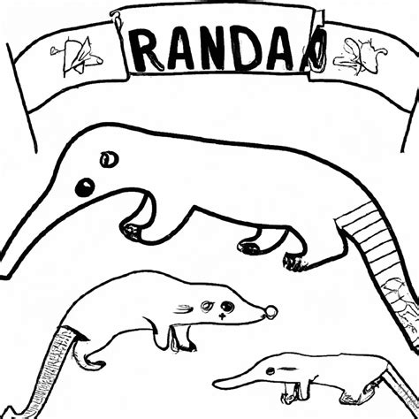 Desenhos De Tamanduás Bandeira Para Imprimir E Colorir