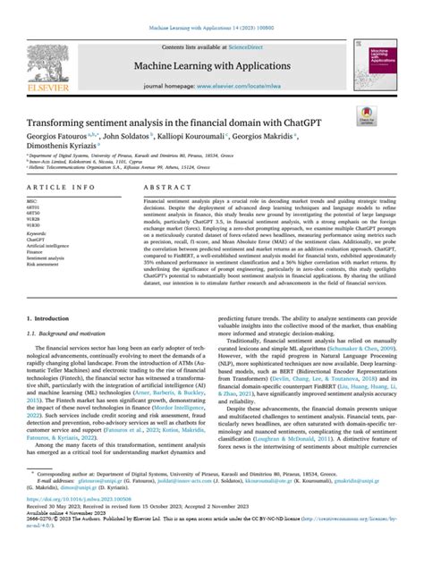 Transforming Sentiment Analysis In The Financial Domain With Chatgpt