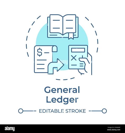 General Ledger Soft Blue Concept Icon Stock Vector Image And Art Alamy
