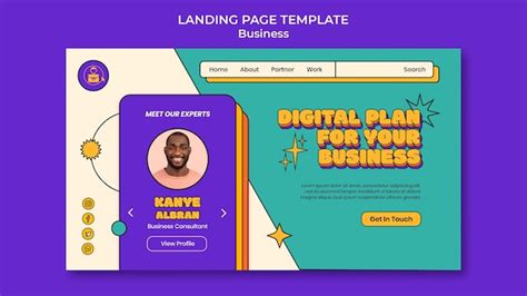 디지털 사업 계획 랜딩 페이지 무료 Psd 파일