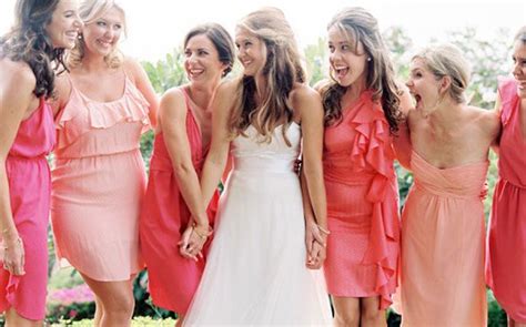 Платья подружек невесты Coral Bridesmaid Dresses Mismatched
