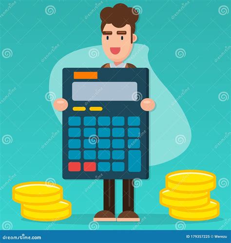 Businessman Holding Calculator With Coin Money For Investment Concept