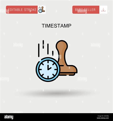 Timestamp Simple Vector Icon Stock Vector Image Art Alamy