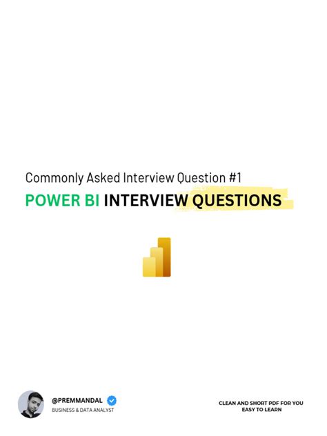 Commonly Asked Power Bi Interview Questions Pdf Data Data Analysis