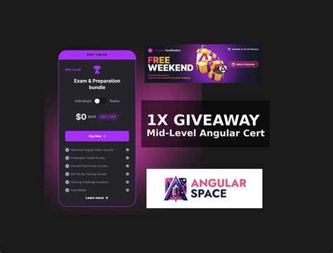 Free Weekend And Angular Certificate Giveaway