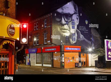 A Mural Of Ex Leeds United Manager Marcelo Bielsa On The Gable End Of A
