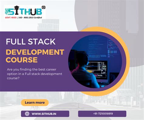 full stack development course by sit hub on dribbble