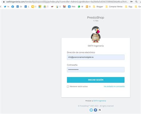 Backoffice No Loguea En La Administracion De PrestaShop