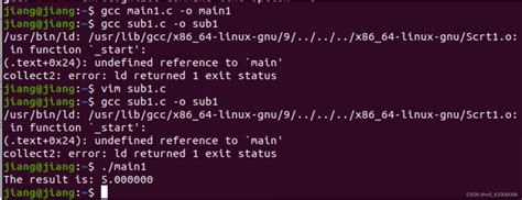 请编写一个主程序文件 Main1c 和一个子程序文件 Sub1c Csdn博客