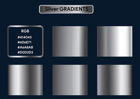 Premium Vector Vactor Set Of Silver Or Platinum Gradient Background