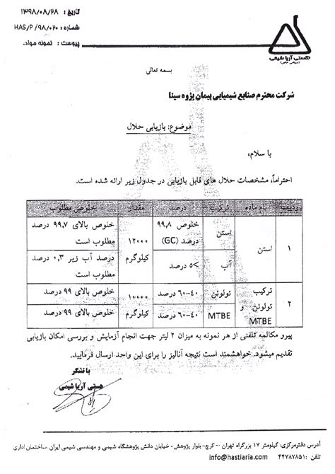 محصولات شیمیایی