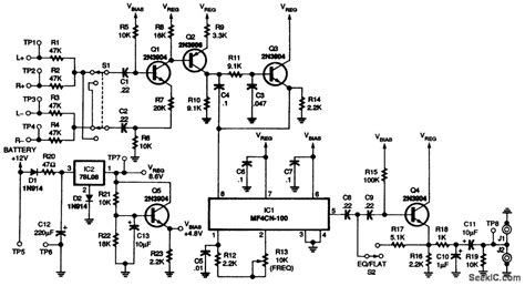 Car Stereo Subwoofer Crossover Basic Circuit Circuit Diagram