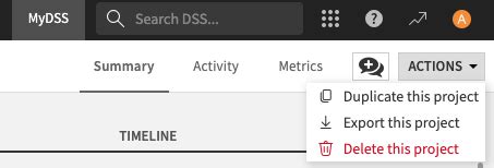 Deleting Dataiku Project Dataiku Community