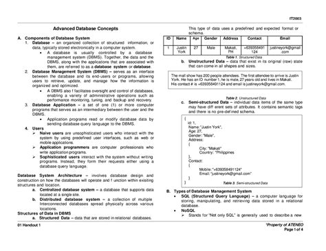 Advanced Database Concept Handout Property Of ATENEO Advanced Database Concepts A Studocu