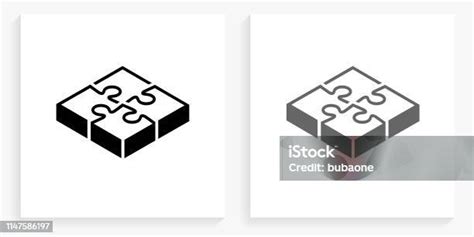 拼圖黑白廣場圖示向量圖形及更多圖示圖片 圖示 差異 影 Istock
