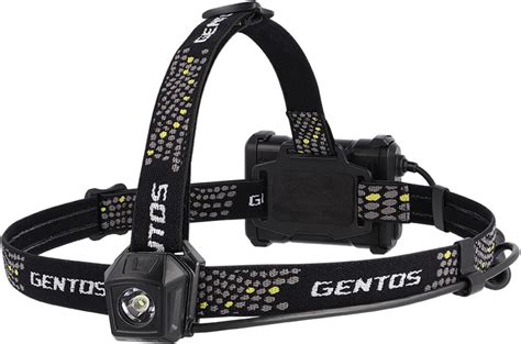 Amazon GENTOS ジェントス LED ヘッドライト USB充電式 明るさ320ルーメン 実用点灯10時間 後部認識灯 専用充電池または単3形電池3本 別売り 使用