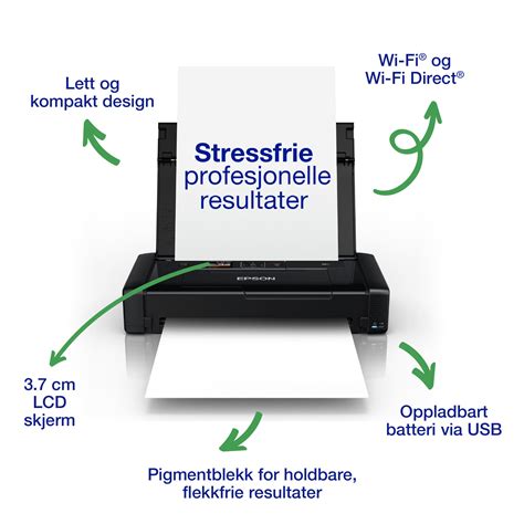 Epson Workforce Wf 110w Skriver Farge Ink Jet C11ch25401 For