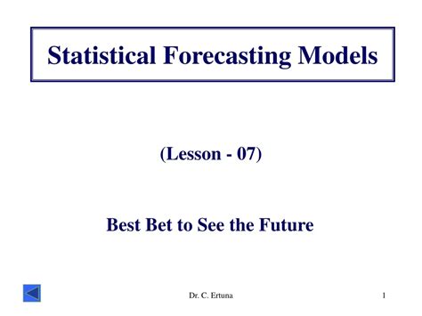 PPT Statistical Forecasting Models PowerPoint Presentation Free Download ID