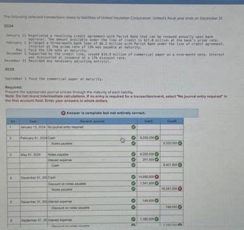 Answered The Following Selected Transactions Relate To Liabilities Of