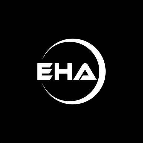 EHA Letter Logo Design In Illustration Vector Logo Calligraphy