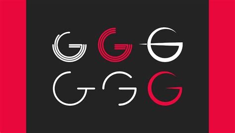 편지 G 로고 세트 2 프리미엄 벡터