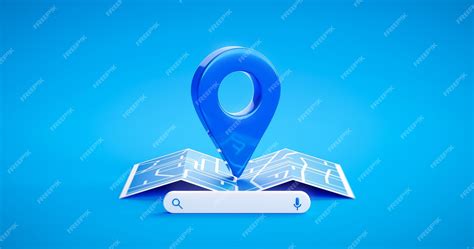 Premium Photo Blue Location Pin Sign Icon And Gps Navigation Map Road Direction Or Internet