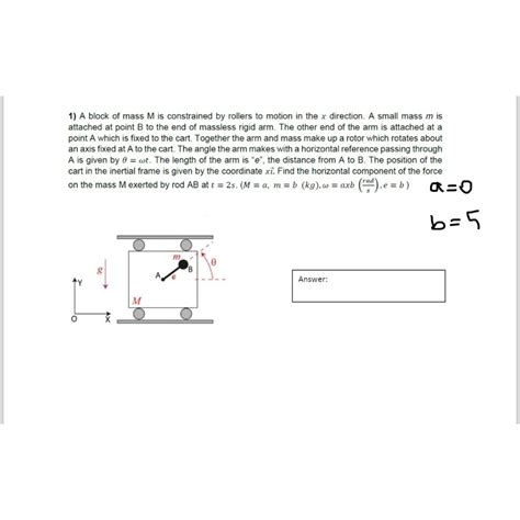 solved a block of mass m ﻿is constrained by rollers to