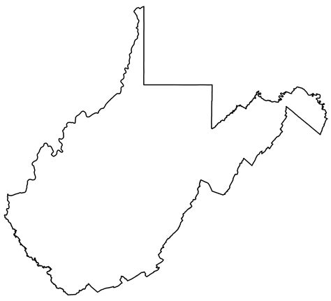 West Virginia Blank Map