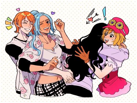 Nami Nico Robin Nefertari Vivi And Koala One Piece Drawn By