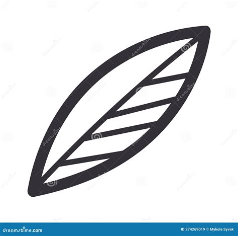 Tree Leaf Lined Stock Vector Illustration Of Botanical 274269019