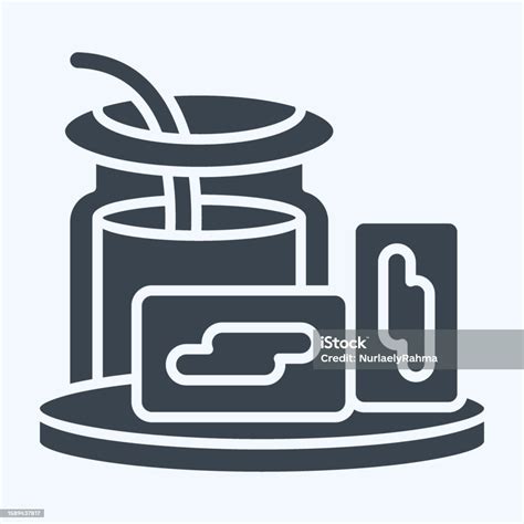 아이콘 Dulce De Leche 아르헨티나 상징과 관련이 있습니다 글리프 스타일 심플한 디자인 편집 가능 간단한 그림 3차원