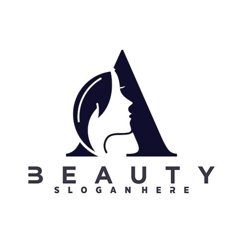 Premium Vector Letter A With Beauty Woman Face Logo Template