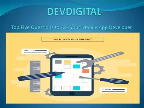 PPT Top Five Questions To Ask Your Mobile App Developer PowerPoint Presentation ID