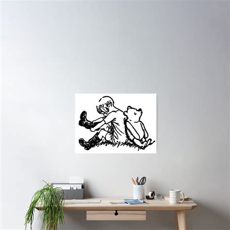Póster Ilustración de Winnie the Pooh de Ernest Howard Shepard de