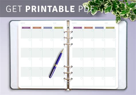 Weekly Planner A Planner Insert Productivity Planner Weekly