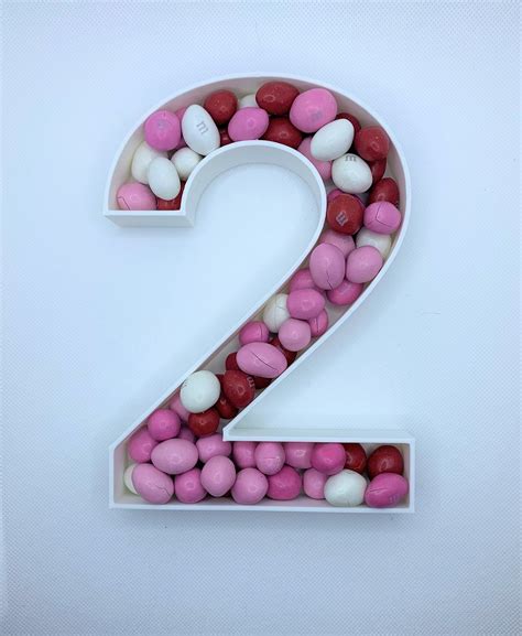 Custom Fillable Number Box For Treats Snacks Candy Etsy