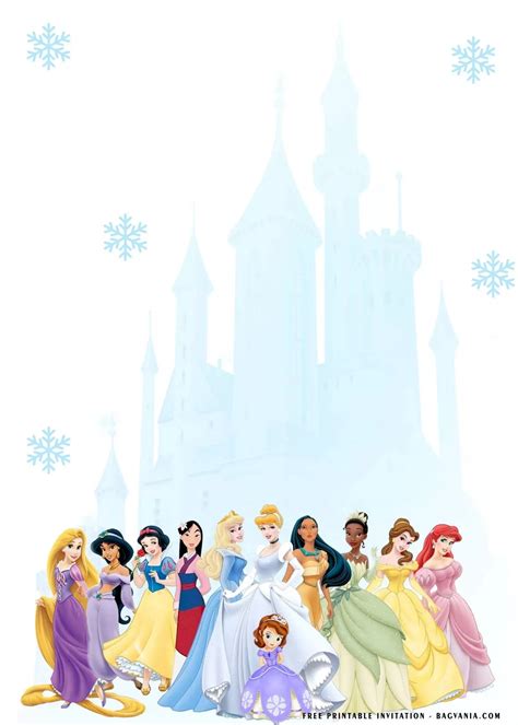 Disney Princess Invitations Disney Princess Birthday Party 1st