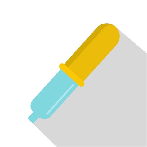 피펫 아이콘 웹용 피펫 벡터 아이콘의 평면 그림 프리미엄 벡터